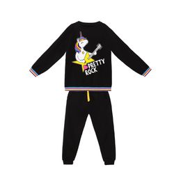 Denokids Trainingsanzug 'Rock Unicorn' M&auml;dchen Gr&ouml;&szlig;e 104 schwarz
