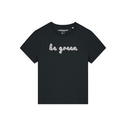 Watapparel Shirt 'Be green' female size L Black / White