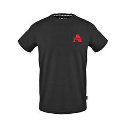 Aquascutum - T-Shirt f&uuml;r Herren, Rundhalsausschnitt (Schwarz)