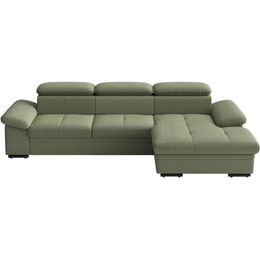 Sit & More Ecksofa SIT & MORE, B:260cm H:73cm T:174cm, gr&uuml;n, 95% Polyester, 5% Polyamid, Wohnzimmer, Sofas, "Viola, L-Form, B: 260 cm", optional