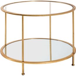 Beistelltisch HAKU, B:60cm H:45cm T:60cm, gold, Wohnzimmer, Tische, "Sofatisch, Wohnzimmertisch", rund - aus Metall Gold - &Oslash;/H 60/45 cm