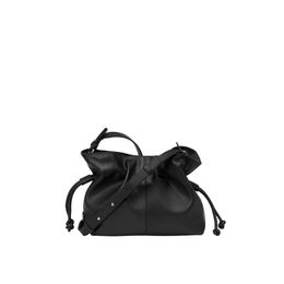 Damen Umh&auml;ngetasche "Simona", MARC O'POLO ACCESSORIES, schwarz, Nappaleder, unifarben, Taschen, Beuteltasche, Hobobag, Schultertasche mit Zugband