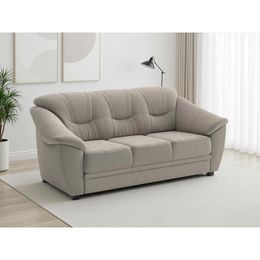 Sit & More sit&more 3-Sitzer &raquo;Savona, B. 198cm, Federkern, opt. mit Schlaffunktion, Sitzh. 46cm&laquo; mit Federkern beige B/H/T: 198cm x 90cm x 90cm, Olympia EASY 