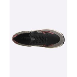 Heine Sneaker in grau-schwarz-bordeaux | Gr.: 40