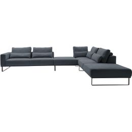 Ecksofa Musterring, B:398cm H:88cm T:290cm, grau, 85% Polyester, 15% Viskose, Wohnzimmer, Sofas, "JustB PM100 bequem, modern, elegant und viel Platz,