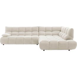 Home Affaire Ecksofa &raquo;Cozy Bubble, mit klappbarer Armlehne, Breite 324 cm&laquo; mit eleganter Steppung, Rundumbezug & weicher Polsterung beige 95% 