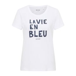 Mustang Damen Kurzarmshirt "Damen Style Alma"wei&szlig;, Gr. XL, Jersey, 100% Baumwolle, Shirts