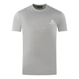 Aquascutum London Aldis Markenlogo auf der Brust Grau T-Shirt