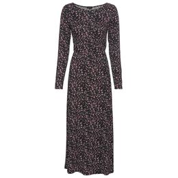 Laura Scott Jerseykleid in schwarz-rosa-gebl&uuml;mt | Gr.: 42
