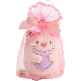 Nici Kuscheltier &raquo;mymochi, Set Katze Angy pfirsichfarben 8cm&laquo; mit Herztasche & Organzakost&uuml;m; in Geschenkbox rosa Einheitsgr&ouml;&szlig;e Kuscheltier