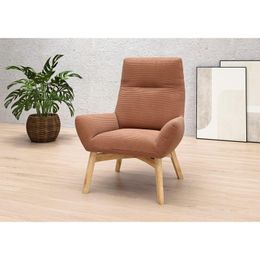 Home Affaire Sessel &raquo;Basic Relaxsessel, Design und Komfort, bequem, Breite 82cm&laquo; Extra hohe R&uuml;ckenlehne braun 88% Polyester, 12% Polyacryl Cord, 
