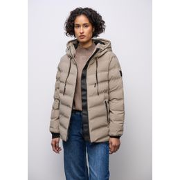 Street One Damen Steppjacke, beige, Gr. 46, unifarben, Stoff, Obermaterial: 100% Polyester. Futter: 100% Nylon. F&uuml;llung: 100% Polyester, Jacken, mit