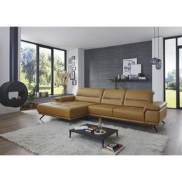 Ecksofa DIE PLANBAR, B:343cm T:193cmtorro kurkuma, Wohnzimmer, Sofas, "PN-EM19074, L-Form, Breite 343 cm", inkl. Sitztiefen- und Kopfteilverstellung