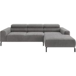 Home Affaire Ecksofa &raquo;Ecksofa, L-Form, incl. Kopfteilverstellung, Breite 258 cm&laquo; wahlweise elektrische Sitztiefenverstellung grau 88% Polyester, 12% 