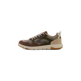 Camel Active Leichte Sneaker aus Leder und Textil in Khaki | Gr.: 44