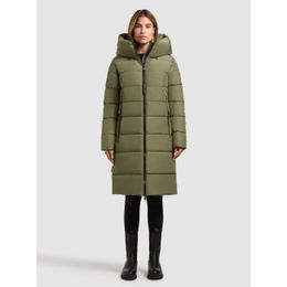 Khujo Damen Steppmantel "JILIAS6 MATT", gr&uuml;n, Gr. S, unifarben, 100% Polyester, M&auml;ntel