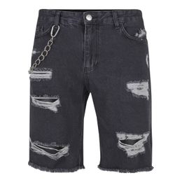 2Y Premium Herren Shorts "2Y Premium Herren 2Y Jeans Shorts", schwarz, Gr. 31, unifarben, 97% Baumwolle, 3% Elasthan, Hosen