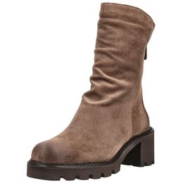 Paul Green Damen Stiefelette "Paul Green Stiefelette Veloursleder", Gr. 38,5braun, Veloursleder, Schuhe