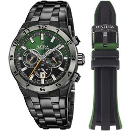 Festina Herren Chronograph &raquo;Chrono Bike 2024 - Special Edition&laquo; Armbanduhr, Quarzuhr, Herrenuhr, Stoppfunktion, Special Edition schwarz Einheitsgr&ouml;&szlig;e
