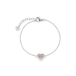 s.Oliver Damen s.Oliver Armband &raquo;Heart, Herz&laquo; mit Zirkonia (synth.) rosa 13,5cm, Silber 925 (Sterlingsilber)