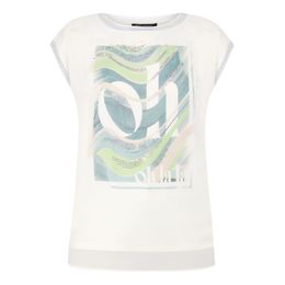 Betty Barclay Damen Kurzarmshirt "Damen mit Aufdruck"patch cream, gr&uuml;n, Gr. 40, Obermaterial: 95% Viskose, 5% Elasthan, Shirts