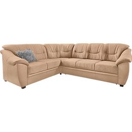 Sit & More sit&more Ecksofa &raquo;Savona L-Form, B. 262cm, klassisches Design, Federkern, Komfort Sitz&laquo; optional Schlaffunktion, Federkern braun PRIMABELLE -