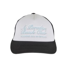 PEQUS Herren Trucker Cap "PEQUS PEQUS A Paradise Beach Club Curved Logo Trucker Cap", schwarz-wei&szlig;, 100% Polyester, Caps