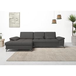 Ecksofa OTTO HOME, B:301cm H:89cm T:176cm, braun, Luxus-Microfaser (90% Polyester, 10% Polyamid);Samtoptik (100% Polyester), Wohnzimmer, Sofas,