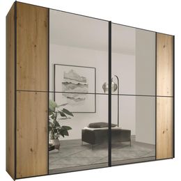Schwebet&uuml;renschrank STAUD, B:249cm H:240cm T:68cm, braun, Holzwerkstoff, Schr&auml;nke, "Sonett 220G, Made in Germany", mit vier verschiedenen