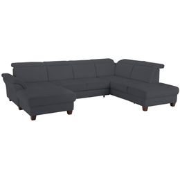 Wohnlandschaft OTTO HOME, B:342cm H:104cm T:235cm, grau, Struktur (100% Polyester);Luxus-Microfaser Lederoptik (100% Polyester);Luxus-Microfaser