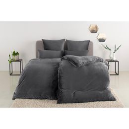 Bettw&auml;sche OTTO HOME, grau, Fleece, Obermaterial: 100% Polyester, Bettw&auml;sche, "Desner3, besonders weich im Griff, Cashmere-Touch", Bettw&auml;sche mit