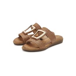 VIVANCE BY LASCANA Pantolette 'Sandale, Sommerschuh, offener Schuh, Mule,' mehrfarbig Gr. 40 f&uuml;r Damen. Mit Schmuckelement