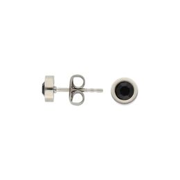 Firetti Damen Paar Ohrstecker "Schmuck Geschenk Titan Ohrschmuck Ohrringe Solit&auml;r", 6mm, Titan, schwarz, Titan, Ohrringe, mit Swarovski-Kristall