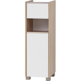 Unterschrank Welltime, B:30,2cm H:94,7cm T:33cm, braun, FSC-zertifizierter Holzwerkstoff, Badezimmer, Schr&auml;nke, "Juba, Unterschrank, Made in Germany,