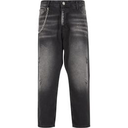2Y Premium Herren Bequeme Jeans "2Y Premium 2Y Destroyed Relaxed Denim", grau, Gr. 38, unifarben, 100% Baumwolle, Jeans