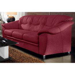 Sit & More sit&more 3-Sitzer &raquo;Savona, B. 198cm, Federkern, opt. mit Schlaffunktion, Sitzh. 46cm&laquo; mit Federkern rot PRIMABELLE -Microfaser (100% Polyester);