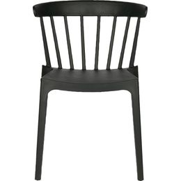 Esszimmerstuhl Woood, B:52cm H:75cm T:53cm, schwarz, Kunststoff, St&uuml;hle, "BLISS", geeignet f&uuml;r den Innen- und Au&szlig;enbereich, H 75 cm x B 52 cm