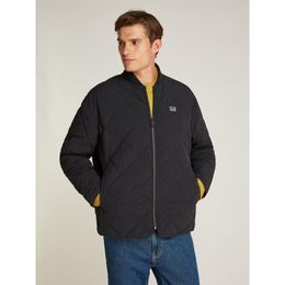 Calvin Klein Jeans Herren Steppjacke &raquo;QUILTED JACKET&laquo; Logopatch, Stehkragen schwarz L