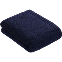 Vossen Badetuch &raquo;Calypso Feeling&laquo; mit schmaler Bord&uuml;re aus 100% Baumwolle, Vegan, einfarbig blau Walkfrottee, Obermaterial: 100% Baumwolle B/L: 67cmx140cm, 1