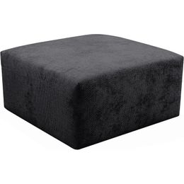 WERK2 Polsterhocker &raquo;Zeus-XL Polsterhocker modern und bequem&laquo; Curvy Trend Hocker mit urbaner Optik grau 100% Polyester B/H/T: 80cm x 41cm x 80cm, 