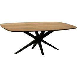 Esstisch OMG DESIGN, B:275cm H:77cm T:130cm, braun, Tische, "Wellington", Hochwertige Melamin-Tischplatte mit Metallgestell