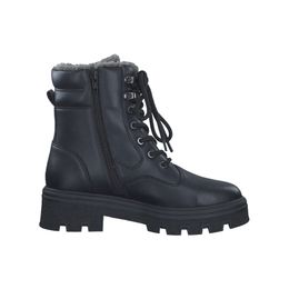 s.Oliver Damen Schn&uuml;rstiefelette "s.Oliver Stiefelette Lederimitat/Textil", Gr. 37, schwarz, Lederimitat, Textil, Schuhe