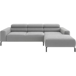 Ecksofa Home Affaire, B:258cm H:71cm T:183cm, grau, 95% Polyester, 5% Nylon, Wohnzimmer, Sofas, "Ecksofa, L-Form, incl. Kopfteilverstellung, Breite
