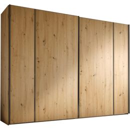 Schwebet&uuml;renschrank STAUD, B:249cm H:240cm T:68cm, braun, Holzwerkstoff, Schr&auml;nke, "Sonett 100 G, Made in Germany", mit vier verschiedenen