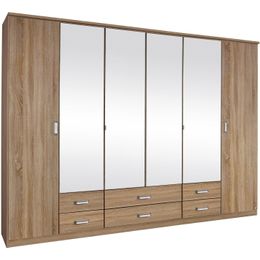 Kleiderschrank Rauch, B:271cm H:212cm T:54cm, beige, Holzwerkstoff, Kinderzimmer, Schr&auml;nke, "Schrank Dreht&uuml;renschrank Garderobe Ankleide