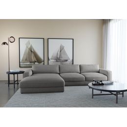 Ecksofa Home Affaire, B:303cm H:84cm T:176cm, grau, 88% Polyester 12% Nylon, Wohnzimmer, Sofas, "Bloomfield, bequem und elegant, Breite 303cm,