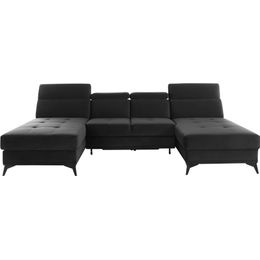 Wohnlandschaft OTTO HOME, B:296cm H:83cm T:173cm, grau, Webstoff (100% Polyester);Luxus-Microfaser Paris (90% Polyester/10% Polyamid);Struktur fein