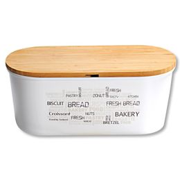Kesper Brotkasten "Brotbox, FSC", B/H/L: 34cm x 18cm x 14,5cm, wei&szlig;, Lebensmittelaufbewahrungsbeh&auml;lter, Deckel als Schneidebrett verwendbar