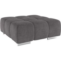Hocker COTTA, B:103cm H:42cm T:103cm, grau, 100% Polyester, Wohnzimmer, Hocker, "Orion"