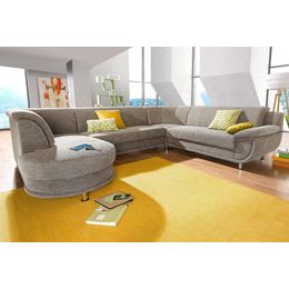Wohnlandschaft Trendmanufaktur, B:320cm H:85cm T:94cm, beige, Softlux-Kunstleder;Primabelle-Microfaser;NaturLeder (handschuhweiches Rindsleder in